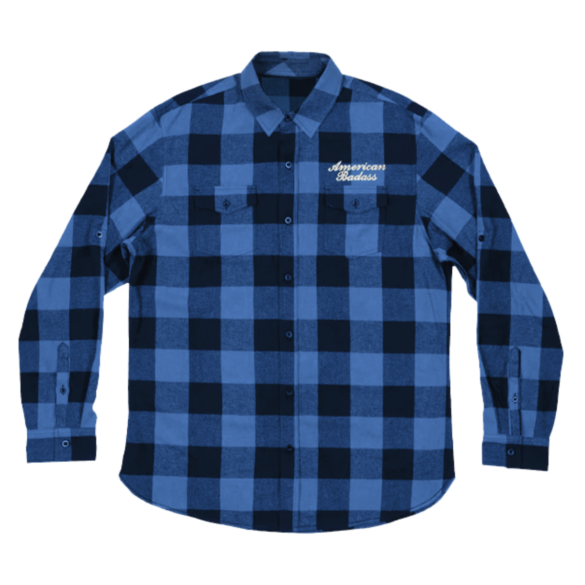 American Badass Black/Blue Flannel – Kid Rock Store